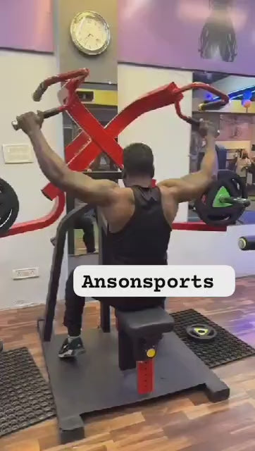 Multi Grip cross lat pull down Plate load commercial Gym machine ...